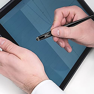 ELZO Capacitive Stylus Pens Premium Metal Slim Combo 4 Pcs Tips for All Touch Screens iPad & Android Tablets DELL/Samsung/HP/Asus/Surface/Samsung/iPhone/LG (Black, Silver, Light Blue & Rose Red)