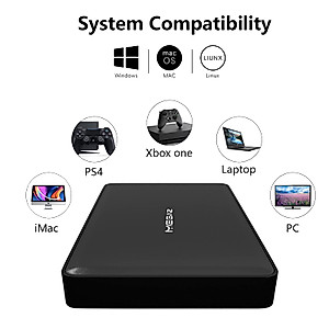 MegaZ 120GB External Hard Drive Backup Slim 2.5'' Portable HDD USB 3.0 for PC, Mac, Laptop, Chromebook, 3 Year Warranty