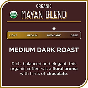 Don Francisco's Organic Mayan Blend Medium-Dark Roast Coffee Pods - 100 Count - Recyclable Single-Serve Coffee Pods, Compatible with your K- Cup Keurig Coffee Maker