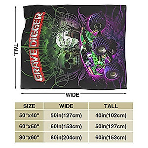 LBHL.H0me5 Flannel Blanket Truck_Grave Super Soft Throw Blanket Fleece Blanket for Bed Sofa 50"x40"