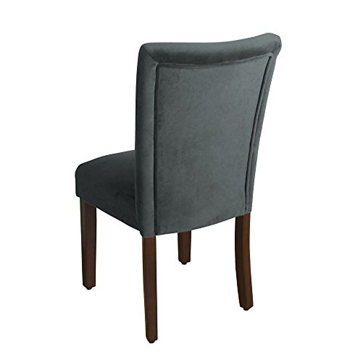 HomePop Parsons Classic Upholstered Accent Dining Chair, Pack of 2, Dark Grey Velvet