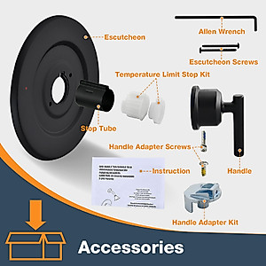 Replacement for Moen T2901BL Gibson Posi-Temp Shower Valve Trim Kit, Matte Black Shower Trim Kit
