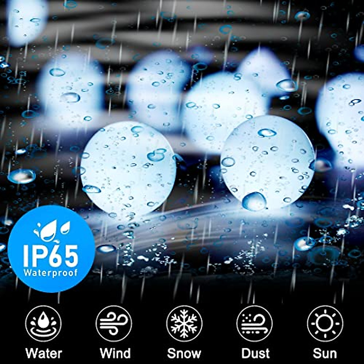 HegangNiu Smart Globe Christmas Lights Outdoor 30FT 26 LED, Smart Voice & WiFi App Controlled,Waterproof Color Changing String Lights for Yard,Garden,Wedding,Holiday Party,Valentine's Day Decorations