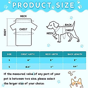 6 Pieces Dog Clothes for Small Dog Dog Shirts for Medium Dogs Letters Dog Clothes Dog Outfits Puppy Shirts Pet T Shirt Dog Clothes for Chihuahuas Dog Sweatshirt for Pet Dogs Accessories (Small)