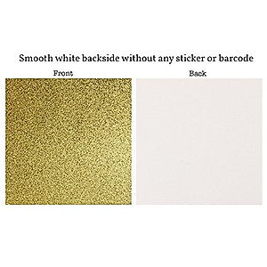 Crafasso 12" x 12" 300gms heavy & premium Glitter cardstock, 15 sheets, gold