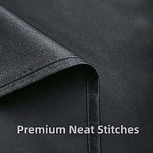 Superlake Ultrsoft Satin Pillowcase for Hair and Skin, Set of 2pc 20x30 Inches White Silk Standard Pillow Case, Envelope Closure Pillow Covers Gift for Women and Men (Standard, Black)