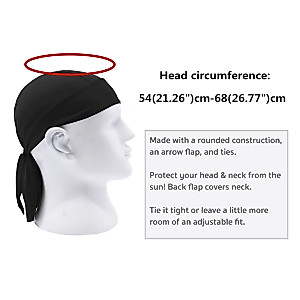 Netursho Sweat Wicking Beanie Cap Skull Cap Outdoor Head Wrap for Men and Women Pack of 3 Cycling Hat Motorcycle Biker Cap (Set 5)