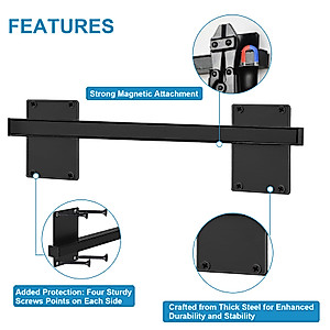 PYBTOOL Heavy Duty Magnetic Tool Holder Strip, Magnetic Knife Strips, Screwdriver Organizer, Garage Tool Storage Rack, Magnetic Tool Organizer Bar for Workspace, Garage, Kitchen(16Inch, 2 Pack)