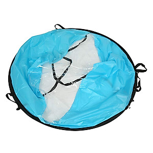 VGEBY Foldable Kayak Sail 108cm Foldable Kayak Wind Paddle Board Sail Down Wind Kayak Sail with Clear Window(Blue)