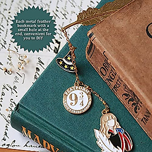 GXXMEI 30PCS Feather Metal Bookmarks Feather Bookmarks Feather Shaped Bookmarks Vintage Feather Metal Bookmarks