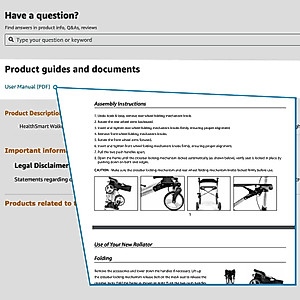 HealthSmart Walker Rollator with Seat and Backrest, Adjustable Handle Height, FSA HSA Eligible, Removable Storage Bag and a Durable Lightweight Frame That Folds While Supporting up to 300 pounds