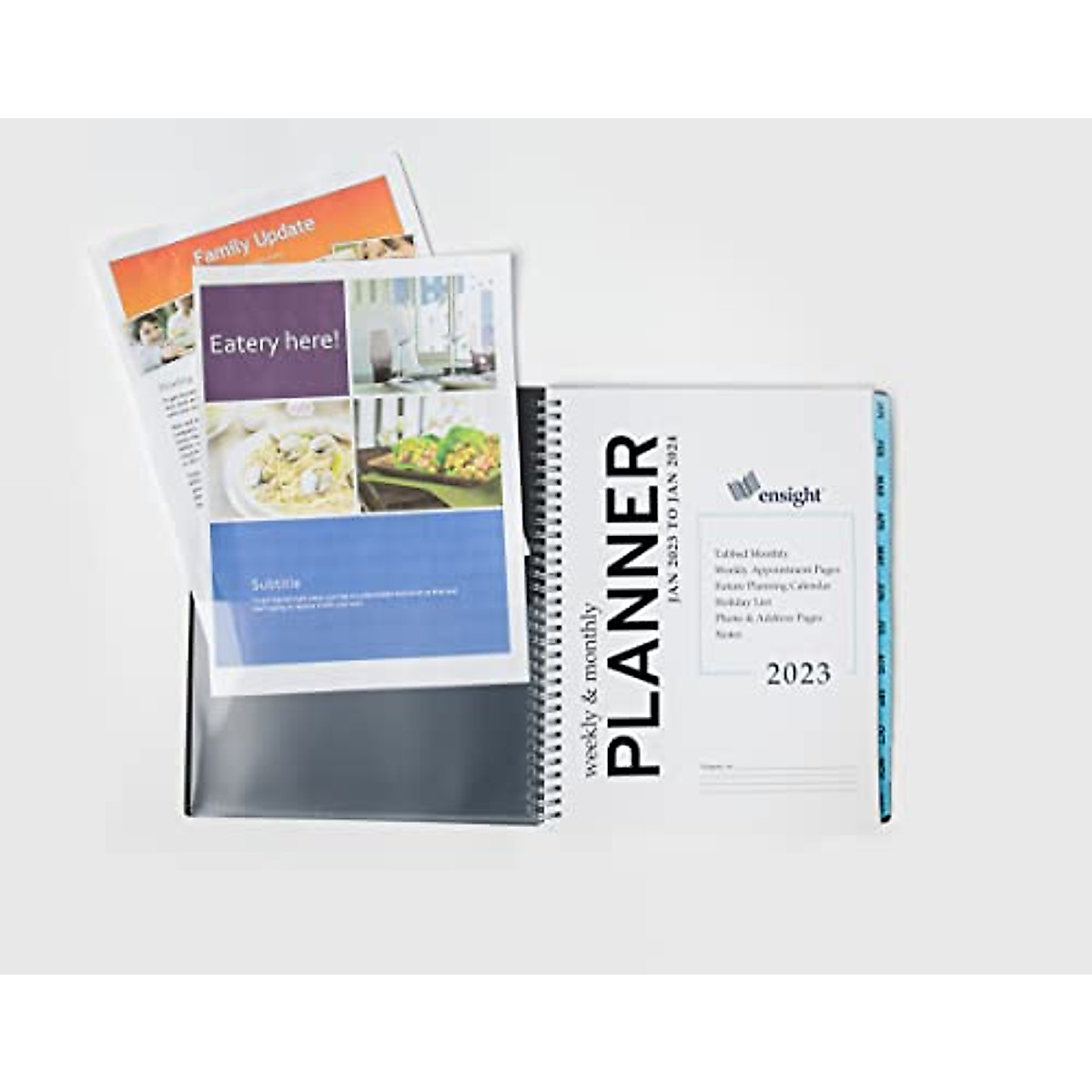 2023 Appointment Book & Planner - Ensight 8.5 x 11 inches, Large Tabbed Daily Hourly Weekly Planner, Calendar and Schedule Book 15-Minute time Slots, Business and Personal Planner (Blue)