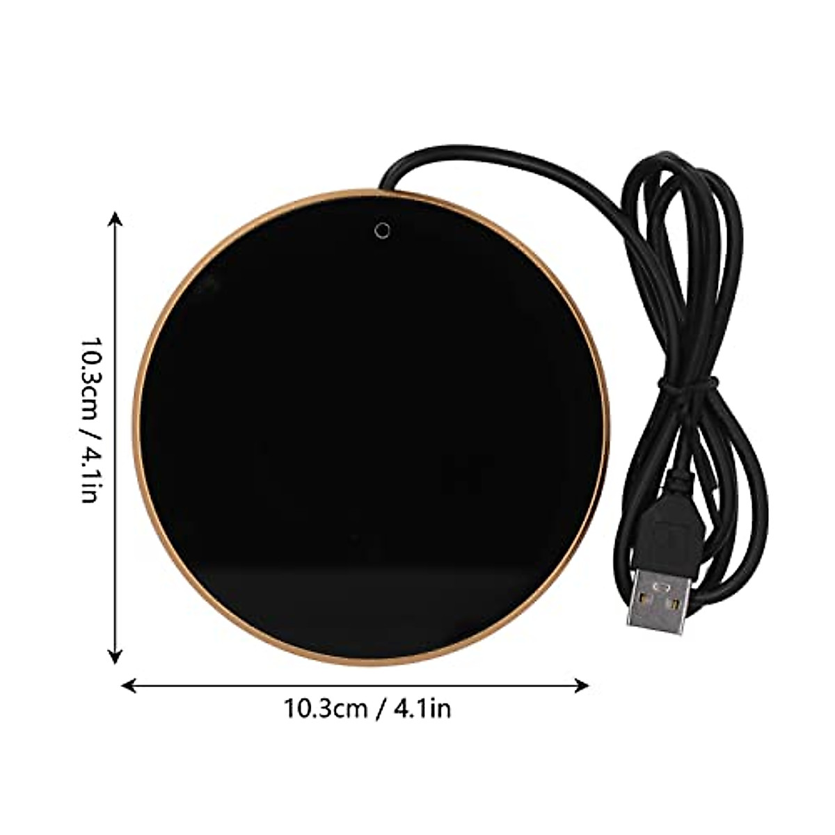 Coffee Mug Warmer, 55°C Constant Coffee Cup Warmer Heating Mat Electric Beverage Warmer for Tea Water Milk(Gold)