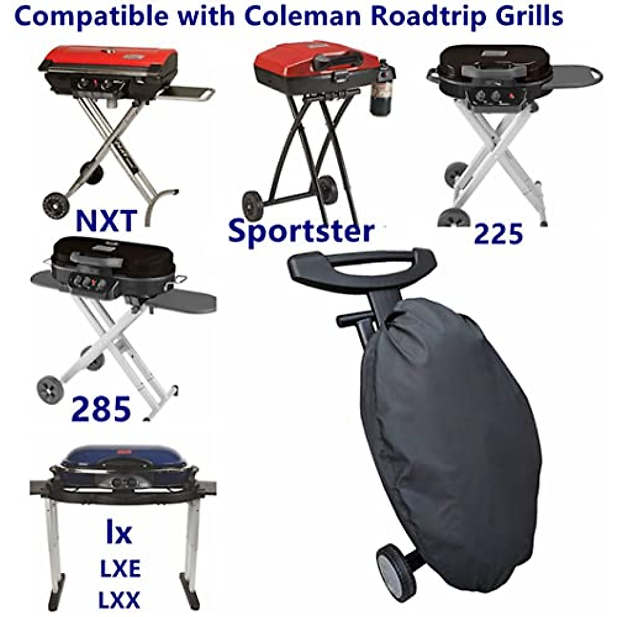 ZBXFCSH Heavy Duty Grill Cover Fits for Coleman Roadtrip LX/LXX/ LXE/285 and Smoke Hollow 205 Grills, All Weather