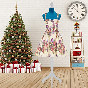 Mannequin Body, Female Dress Form Torso Manikin Body with Adjustable Height Wooden Tripod Stand for Sewing Dressmakers Dress Jewelry Display, Blue