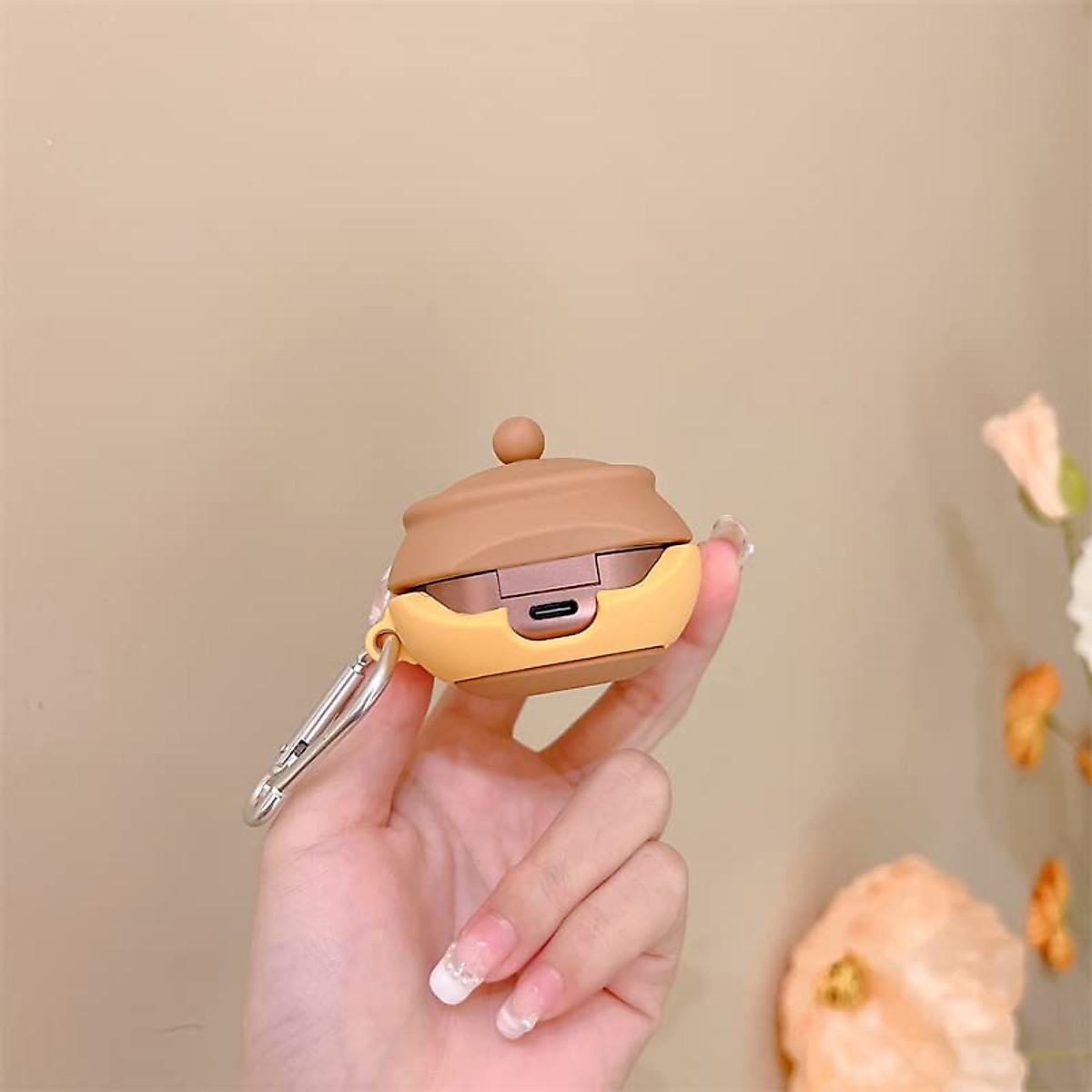 Joie & Joho Soft Silicone Cute Case with Keychain Accessories for Samsung Galaxy Buds 2 Case (2021)/ Galaxy Buds Pro Case (2021)/ Galaxy Buds Live Case (2020) Earbuds Case