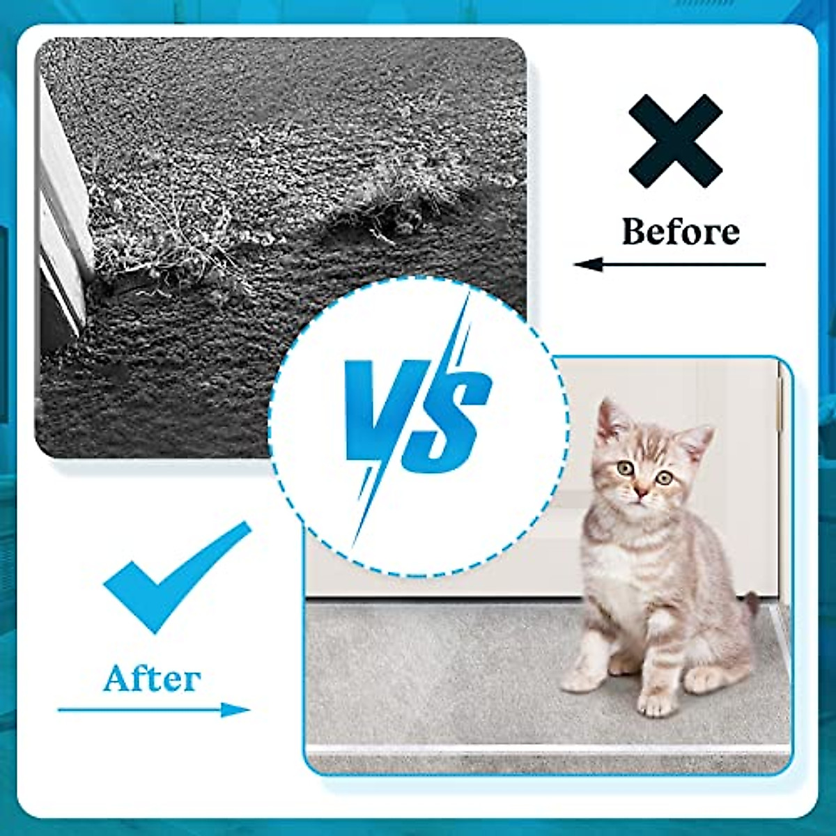 Cat Carpet Protector,Heavy Duty Plastic Carpet Scratch Stopper for Pets