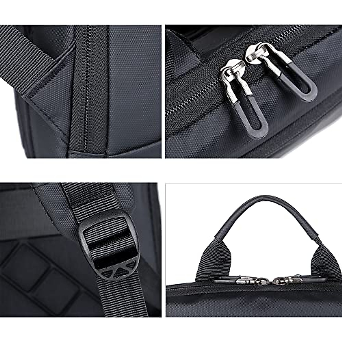 FLYMEI Slim Laptop Backpack, Water Resistant Notebooks Backpack Slim Backpack Business Travel Backpack for 15.6 inch Laptop, Lightweight Computer Bag for Men and Women, Black Leisure Back Pack