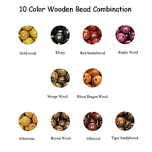 200pcs 8mm Stone Beads Kit Round Loose Gemstone 10 Color Wood Beads for Bracelet Necklace Earrings Jewelry Making