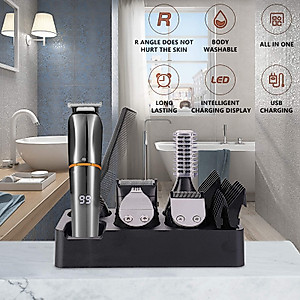 TUSHANGGE Beard Trimmer for Men Hair Clippers Electric Razor Body Hair Trimmer 6 in 1 Beard Grooming Kit Waterproof USB Rechargeable