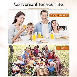 Butter Spreader Knife 4.5 Inch Wide Blade Stainless Steel Knife with Wood Handle Multipurpose Cheese Butter Spreader Knives for Kitchen Birthday Wedding Christmas(25 Pieces)