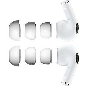 JNSA Replacement Ear Tips for Air Pods Pro,Air Pods Pro Earbuds Covers AirPod Pro Earbuds Tips Ear Caps, Silicone Eartips S/M/L 3 Size 3 Pairs, White