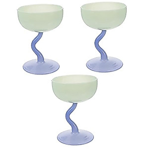 Didiseaon Mini Dessert Bowls 3pcs Parfait Pudding Ice Cocktail Decorative Wine Cream Wedding Cup Sundae Glass Home Condiment Fancy Mousse Glasses Birthday Mini Bowl Footed Yogurt for