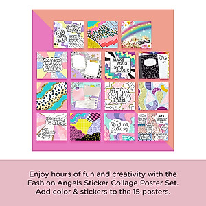Fashion Angels Sticker Collage Poster Set (12704) Make 15 Posters, Includes 450+ Stickers, Make Great Wall Art, Recommended for Ages 8 and Up, multi