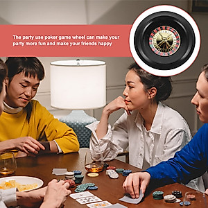 Cabilock Poker Table Roulette Wheel Table Poker Wheel Rotating Poker Wheel Prop Game Wheel Poker Game Prop Party Game Prop Poker Supply Decorative Poker Wheel Plastic