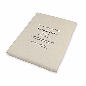 Handmade Lokta Laser and Inkjet Printer Paper (100 Sheets, Natural)