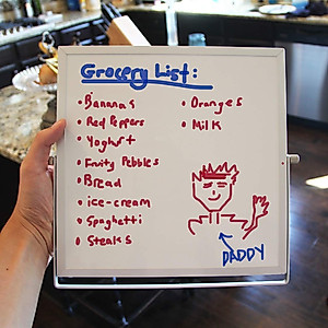 Small Double Sided White Board Calendar - Mini Portable Desktop Dry Erase Board with Stand & Small Monthly Calendar Whiteboard Planner with Reversible to Do List - 10" x 10" - Desk, Office, and Home
