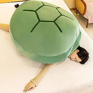 COGINQUS 51.2 in Giant Wearable Turtle Shell Pillow Adult-Big Wearable Turtle Plush,Funny Halloween Dress Up,Cuddly Body Pillow Christmas Turtle Gifts for Girls Boys