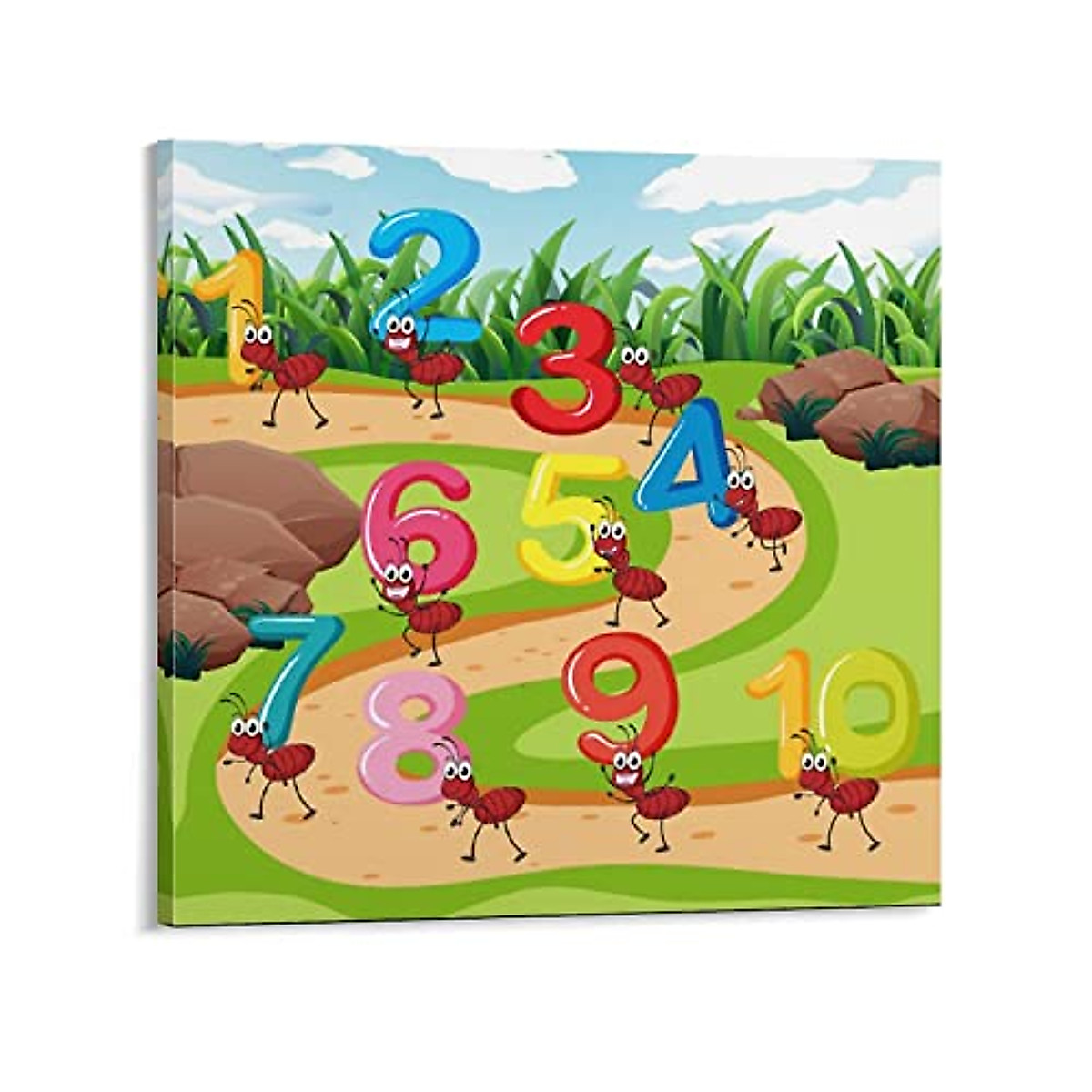 BLUDUG Math Poster Art Poster Classroom Poster Aesthetic Poster Canvas Painting Posters And Prints Wall Art Pictures for Living Room Bedroom Decor 24x24inch(60x60cm)