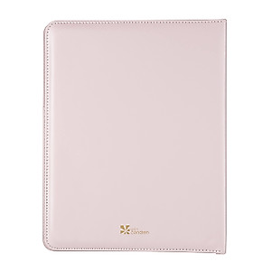 Erin Condren Vegan Leather with Metallic Accents Clipfolio with Lined Notepad Included. Measures 9.75”W x 12.5”L x 1.25”H. Includes a 25 Sheet Note Taking Pad