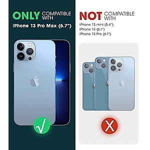 Clayco Forza Protective Case for iPhone 13 Pro Max 6.7 inch (2021 Release), Built-in Screen Protector, Dual Layer Rugged Cover with Full-Body Soft TPU Bumper (Azure)