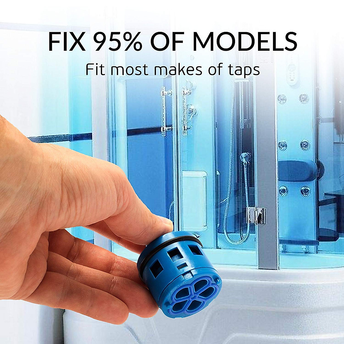 Ceramic Cartridge Replacement Brass Diverter 5 Way Panel Shower Faucet D 36 L 39mm