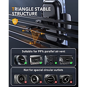 LK Phone Holder for Car,Dashboard Windshield Air Vent Universal 3 in1 Car Phone Holder Mount Compatible for iPhone 14 13 12 11 Pro Max XS X XR 8, Samsung Galaxy S23 S22 S21 S20 All Mobile Smartphone