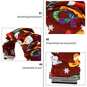 Hemobllo Reloj Inteligente Christmas Watchband Scrunchie Watch Band Wristwatch Elastic Fabric Cloth Floral Printed Strap Bracelet Compatible for Versa 2 (Brown) Womens Watches