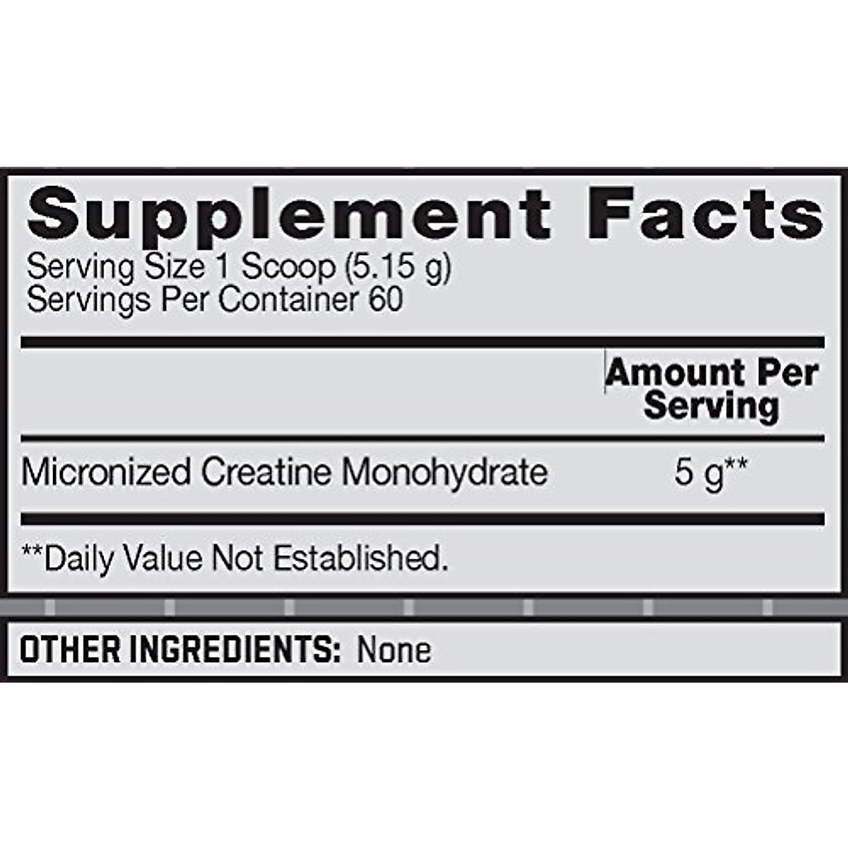 BSN Micronized Creatine Monohydrate Powder, Unflavored, 2 Months Supply-60 Servings