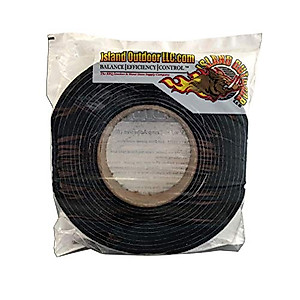FireBlack34 for Big Green Egg Small Medium & Mini 3/4 x 1/8 Black Hi Temp BBQ Smoker Gasket 15 ft