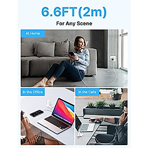 20W USB C Fast Charger Compatible with iPad Pro 12.9, iPad Pro 11 inch 2021/2020/2018, iPad Air 5th/4th 10.9 inch 2022/2020, iPad Mini 6, PD Wall Charger with 6.6FT USB C to C Charging Cable