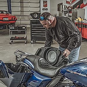 Rockford Fosgate HD14-SBSUB Dual 10" Saddlebag Subwoofer & Amplifier Kit for Select 2014+ Harley Davidson Motorcycles