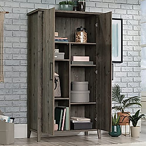Sauder Summitt Station Storage Cabinet, L: 35.28" x W: 17.13" x H: 63.90", Pebble Pine