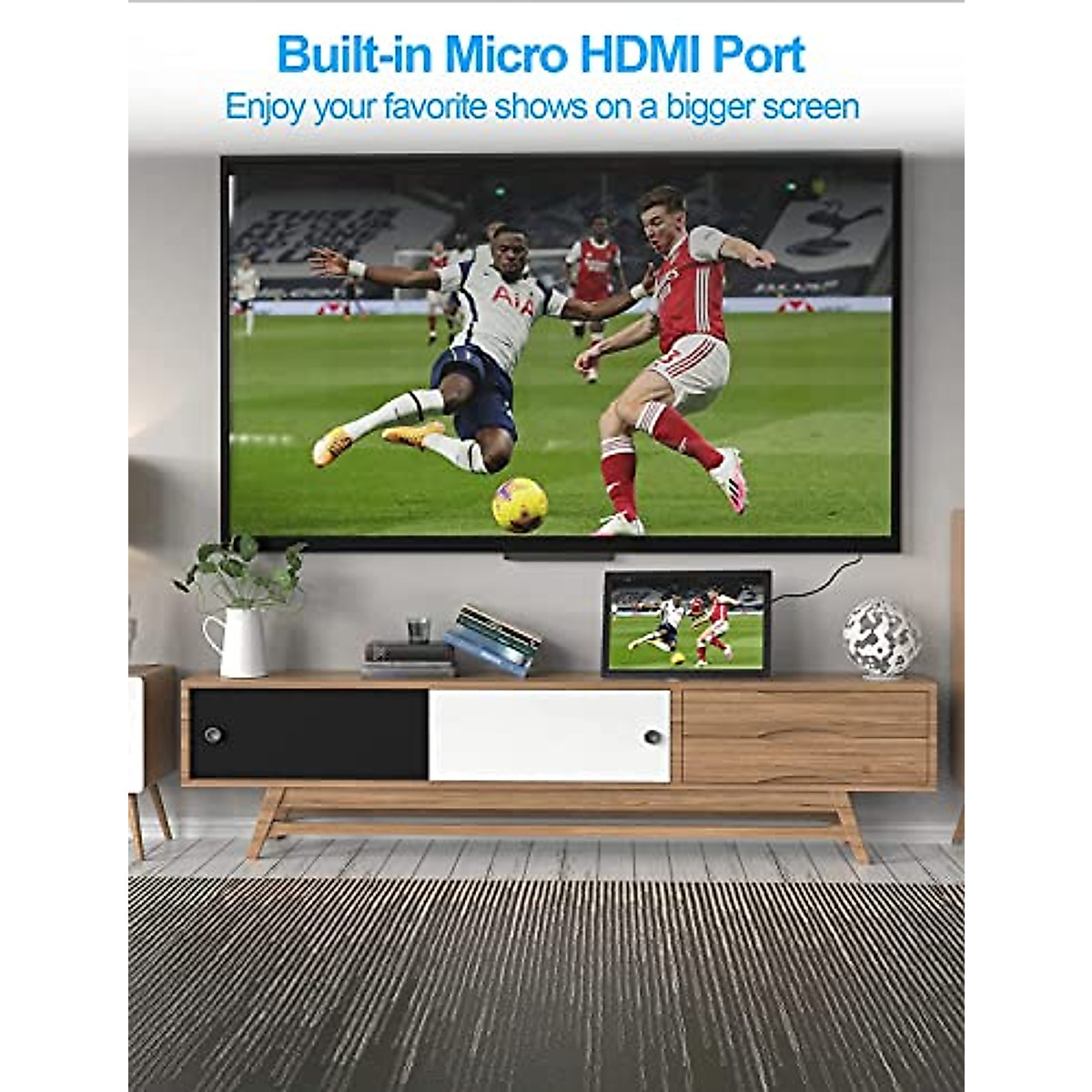 AWOW 10.1 Inch Android 11 Tablet, 64GB ROM Tablets with 6000mAh, FHD 1920 * 1200 IPS Touchscreen, 13MP Camera, Bluetooth 5.0, GPS, Type-C Charge