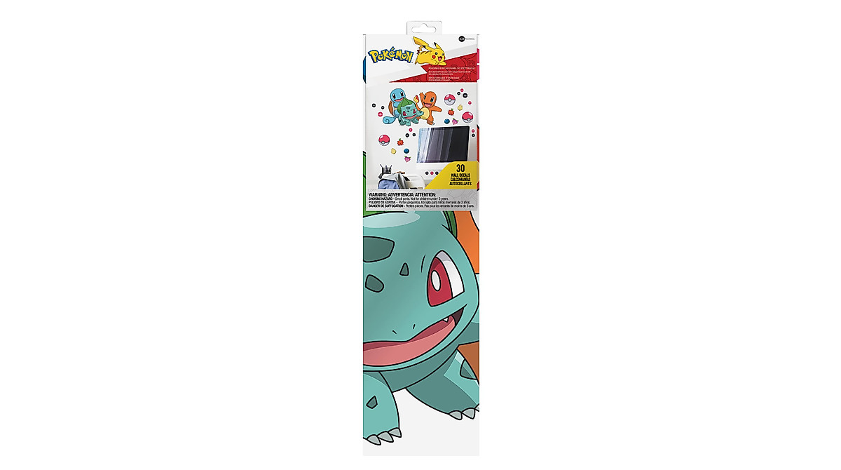 RoomMates Pokémon Wall Decals - Squirtle, Charmander & Bulbasaur