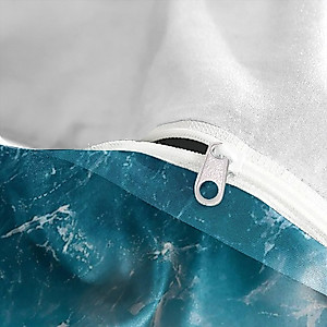 ERGTT Ocean 3D Printed Blue Duvet Cover for Boys Girls Quilt Cover Comforter Covers with Zipper Closure with Pillow Cases Soft Microfiber Bedding Set 3 Pieces Queen（228x228cm）