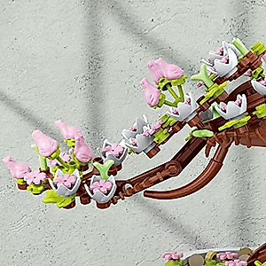 Bonsai Tree Building DIY Simulation Flower Botanical Collection Construction Adult Home Decor for Kids Family Educational Toy Birthday Party Toys Tree Sets Girls Good Gift Plant Model Set