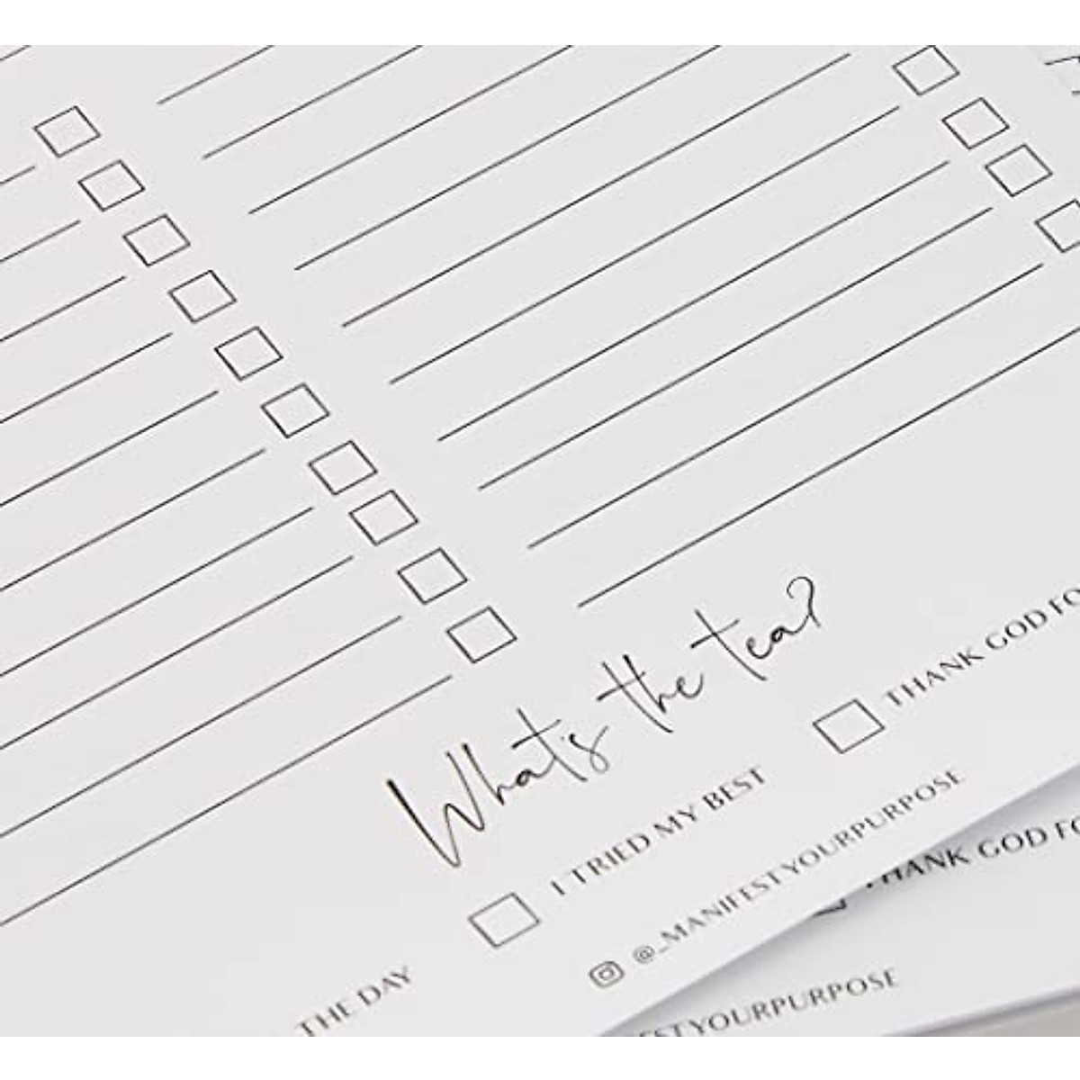 Manifest Your Purpose Productive AF Notepad, Daily Planner, Simple Pink Notepad, Organizer, To - Do Lists, Size A5, Undated Planner (50 Sheets),
