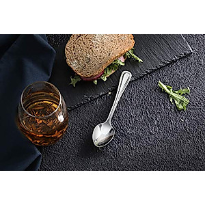 New Star Foodservice 58147 Slimline Pattern, 18/0 Stainless Steel, Teaspoon, 6-Inch, Set of 12