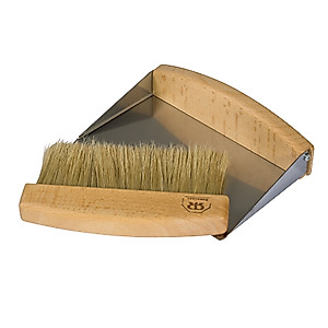 REDECKER Oiled Beechwood Table Sweeping Set, 6-1/4 x 4-1/4-Inches - Dust Pan Brush Set